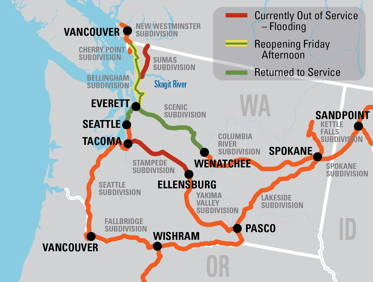 UPDATE - Flood Recovery Progress – Pacific Northwest | Service Advisory ...